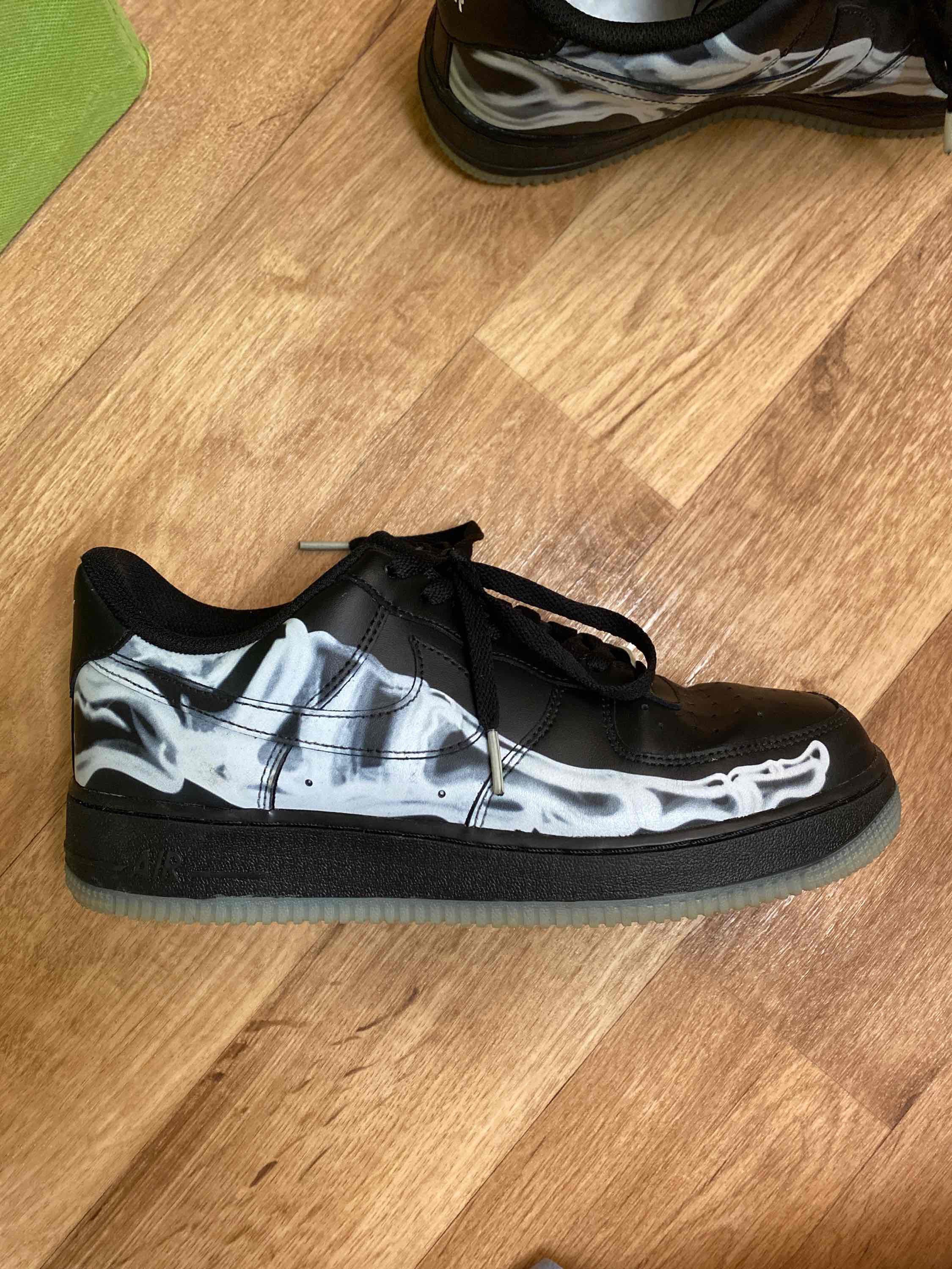 Nike Air force 1 Skeleton Black | Grailed