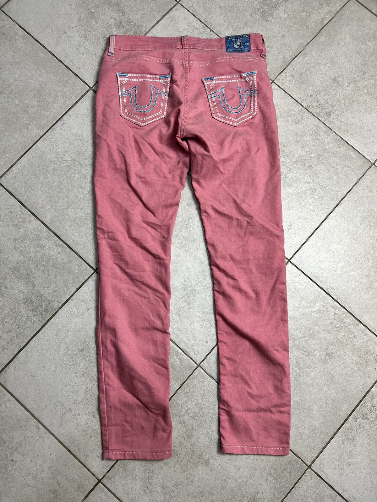 True Religion Rare Colour True Religion Ricky Super Pink Drip Denim ...