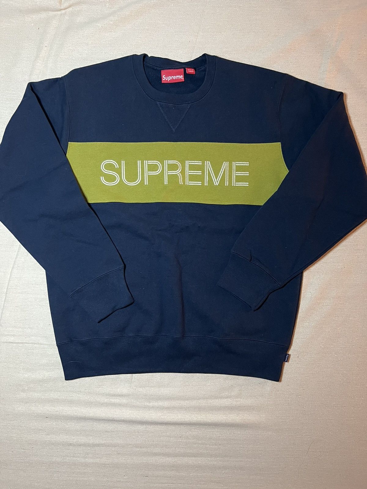 Supreme Supreme zigzag stitch crew neck | Grailed