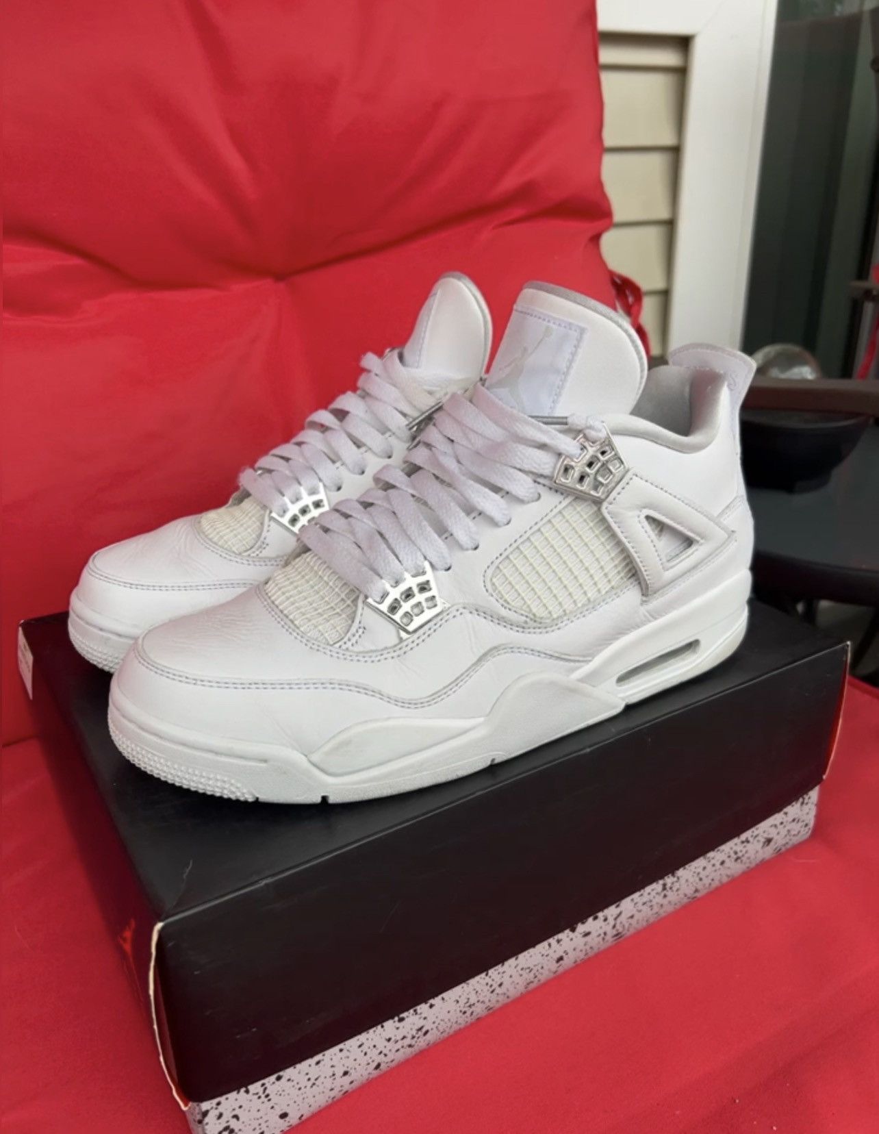 Jordan Brand Air Jordan 4 Retro White/Metallic Silver | Grailed