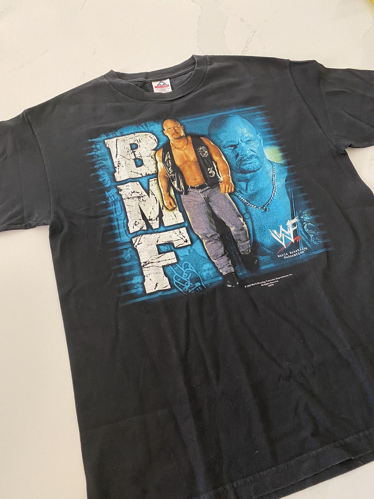 Vintage × WWE × WWF WWF 2000 Stone Cold Steve Austin BMF One Tough SOB ...