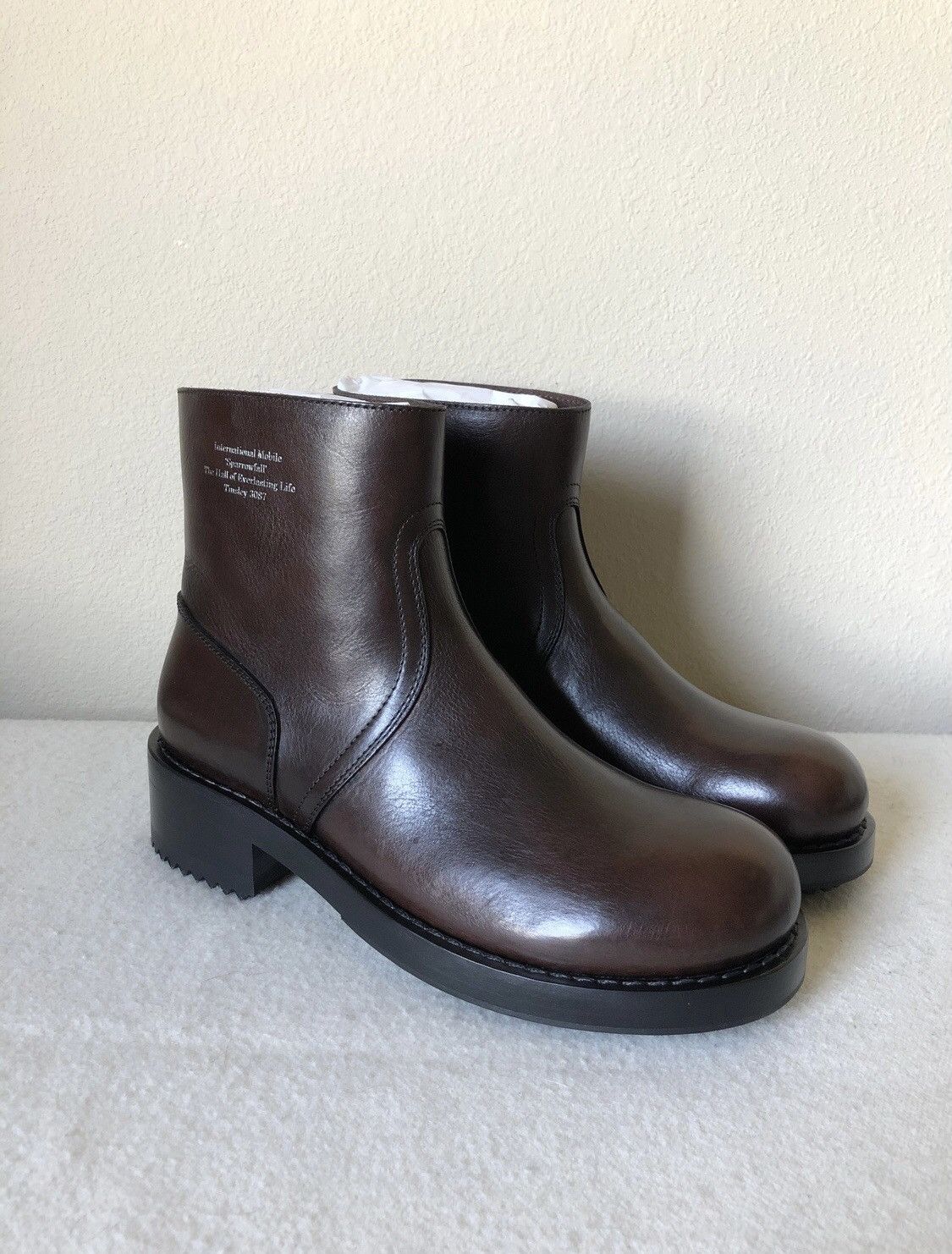 Raf Simons Raf Simons Chunky Slip On Leather Boots | Grailed