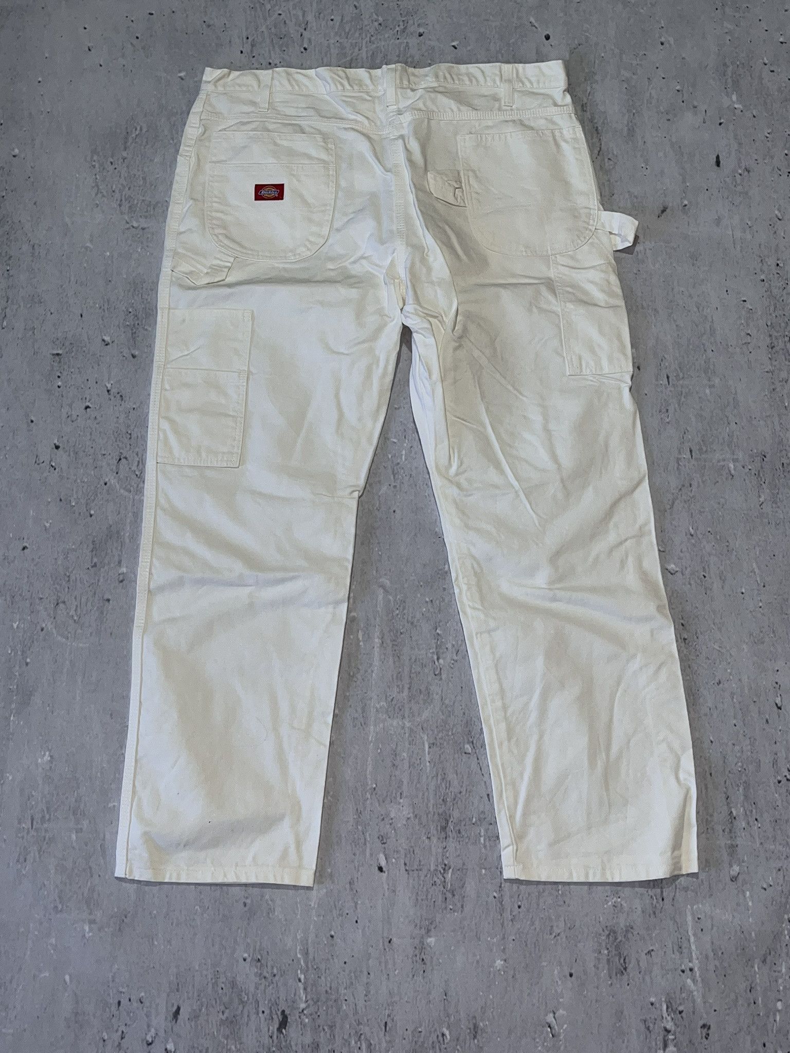 Dickies Vintage Dickies red patch white pants | Grailed
