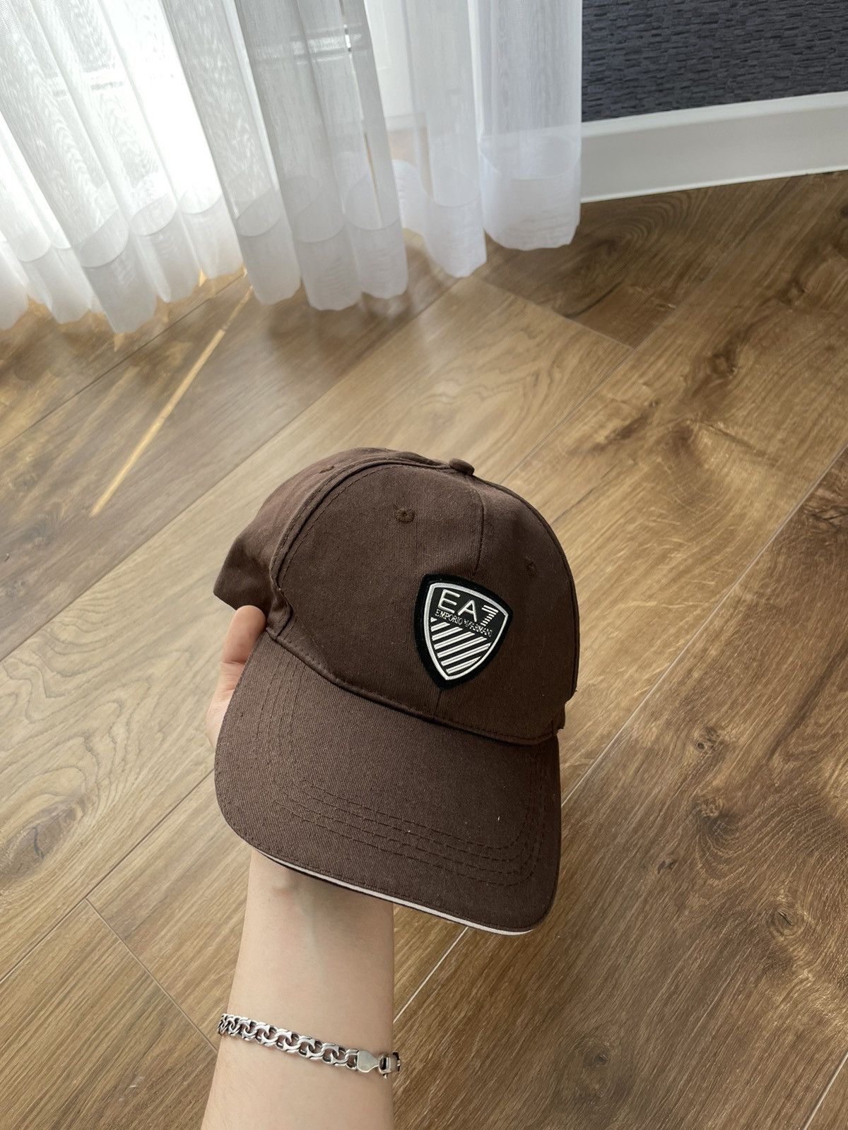 Vintage Vintage Emporio Armani EA7 Brown Cap Hat Big Side | Grailed