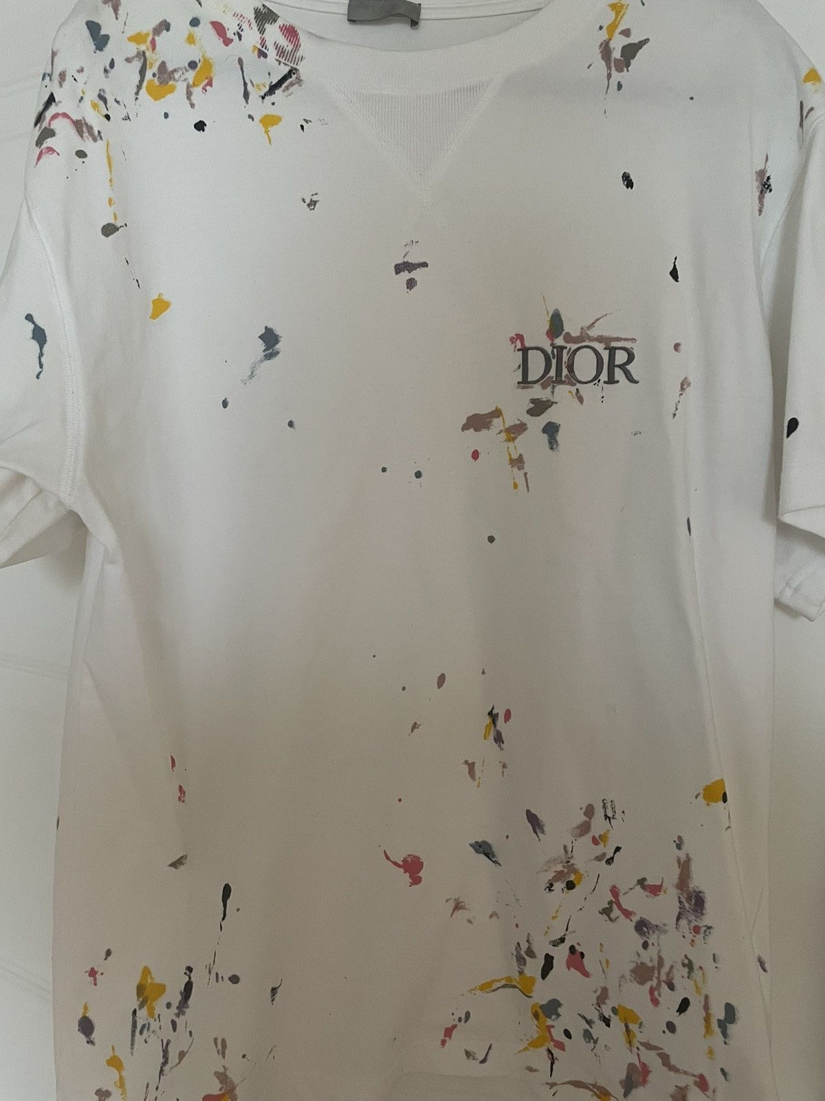 Dior Dior 2021 paint splatter T | Grailed