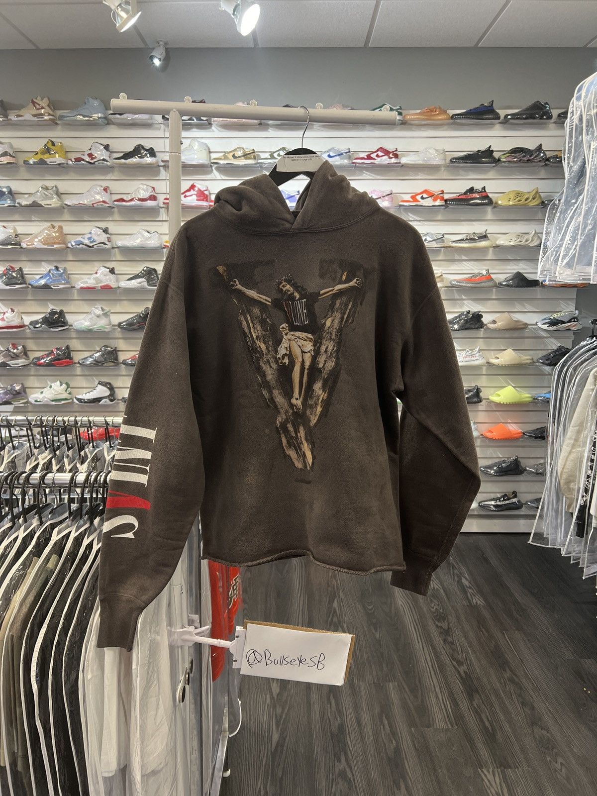 Vlone Saint Michael X Vlone Jesus Black Hoodie | Grailed