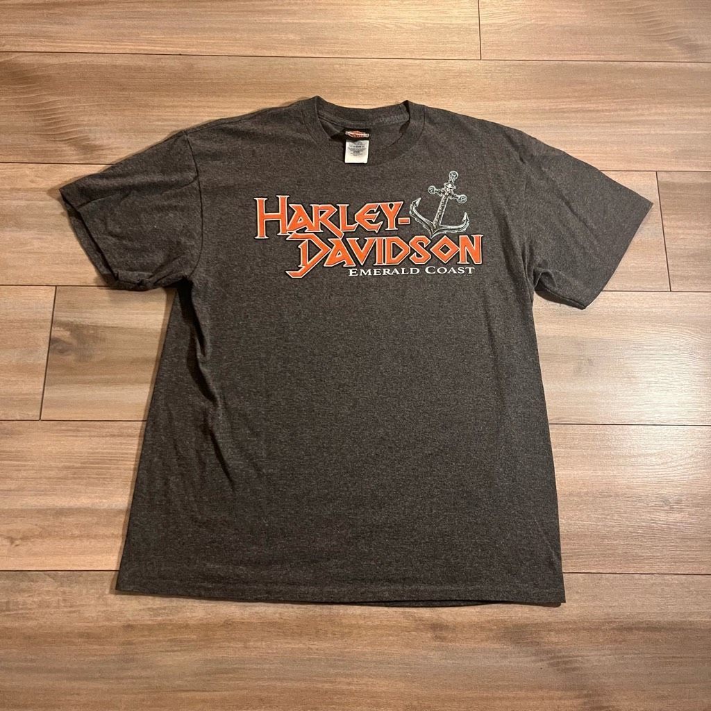 Harley Davidson Harley Davidson Motorcycle Grey Graphic Tshirt Men Large Bin | Grailed