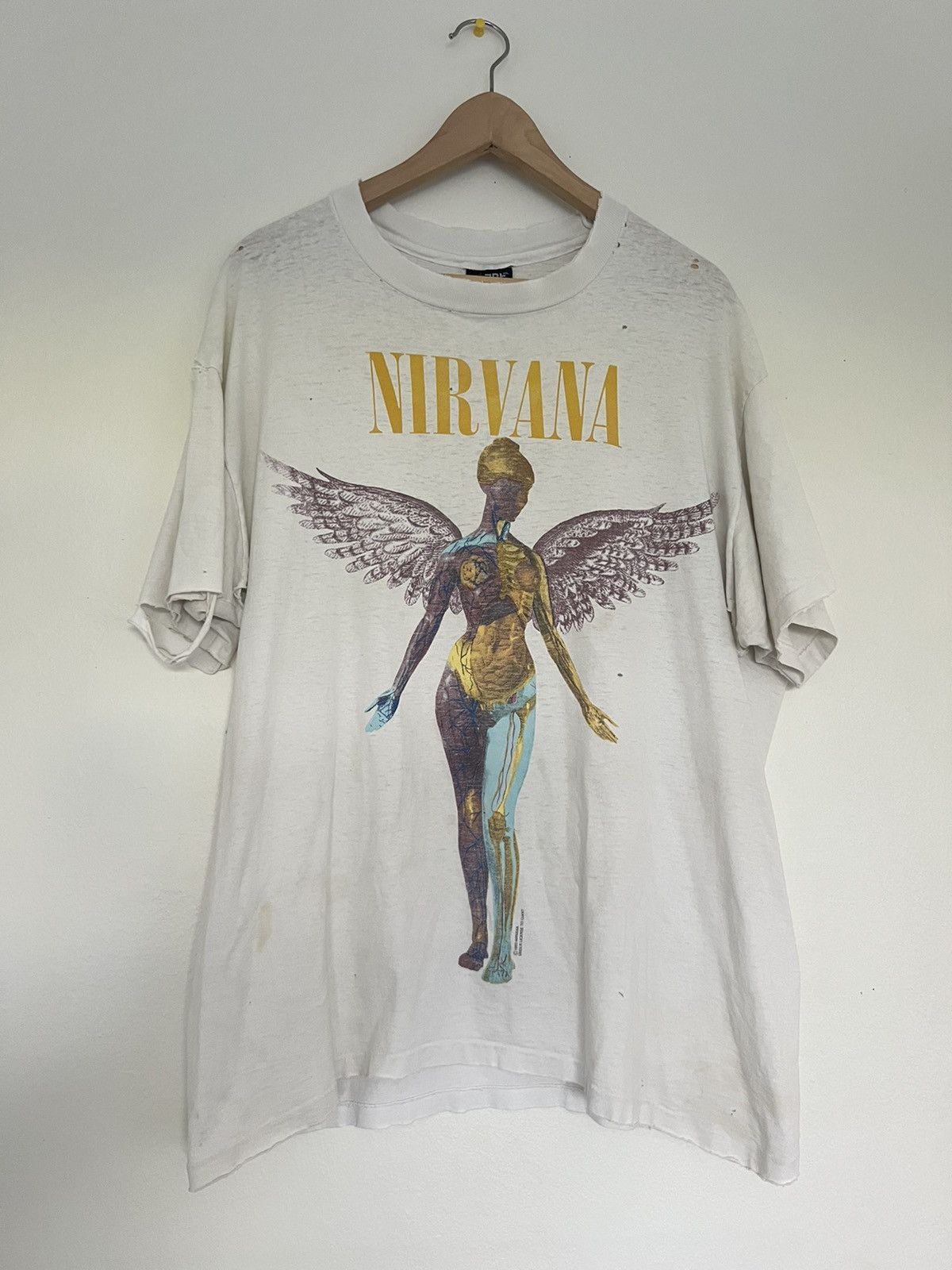 Vintage vintage nirvana tee shirt grunge in utero subpop kurt cobain | Grailed