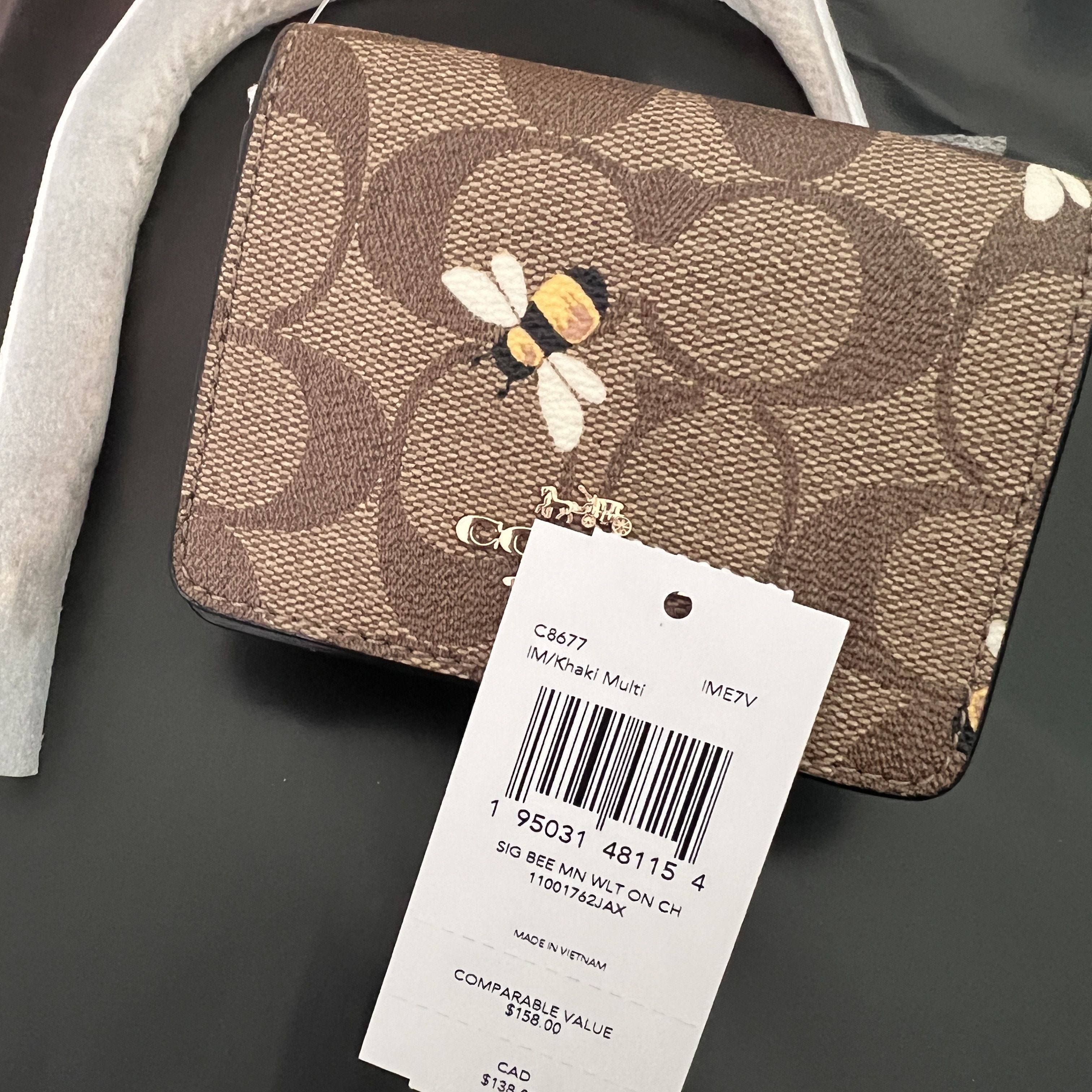 Coach COACH Mini Wallet On A Chain In Signature With Bee c8677 | Grailed