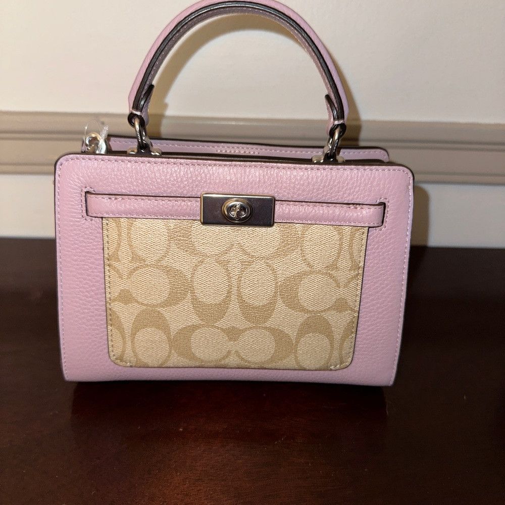 Coach NWT Coach Mini Lane Top Handle In Signature Canvas Light Kh | Grailed