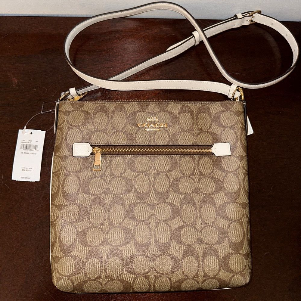 Coach NWT Coach C1554 Rowan File Bag In Signature Canvas in Khaki | Grailed