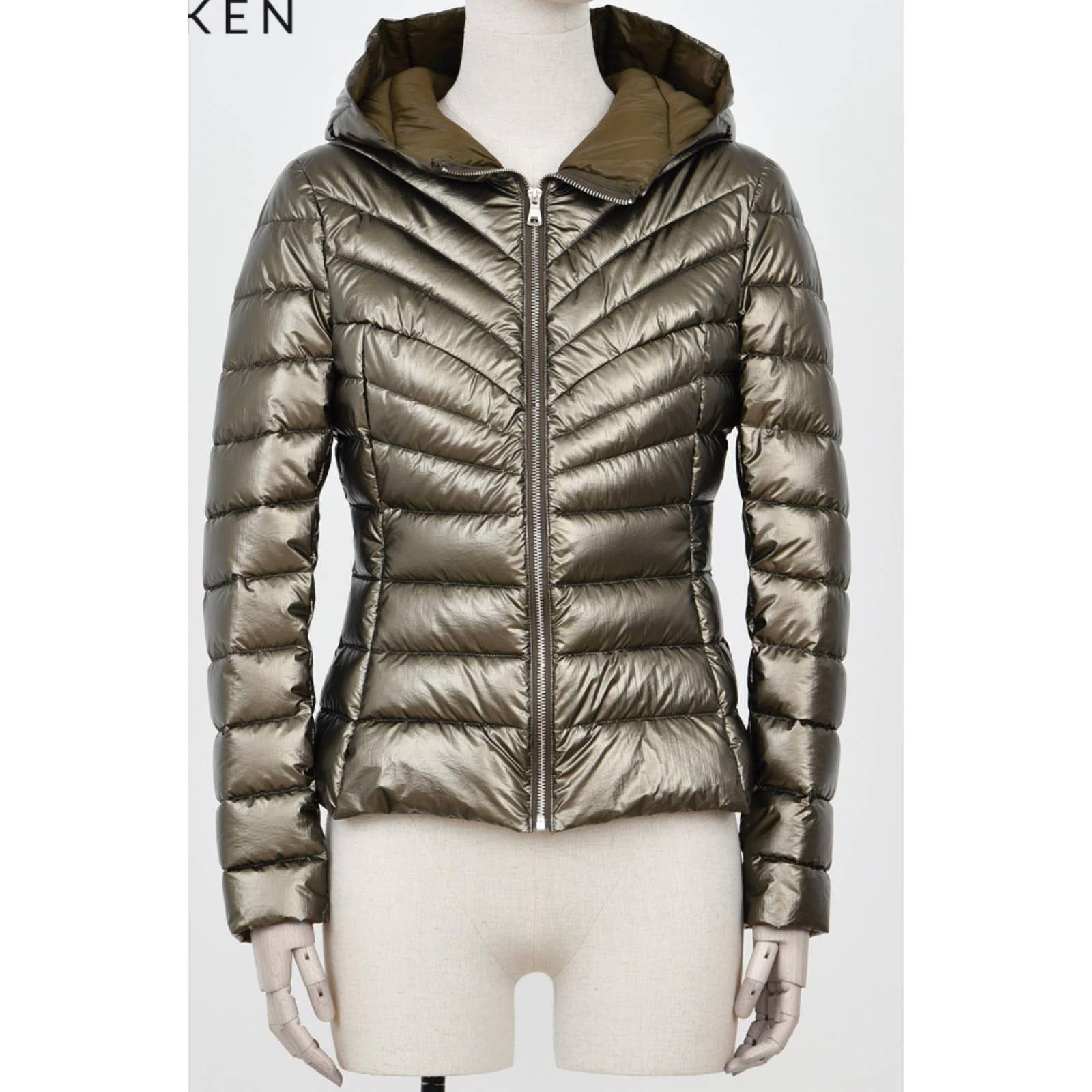 Designer MOLLY BRACKEN Ladies Woven Padded Jacket In Bronze | Grailed
