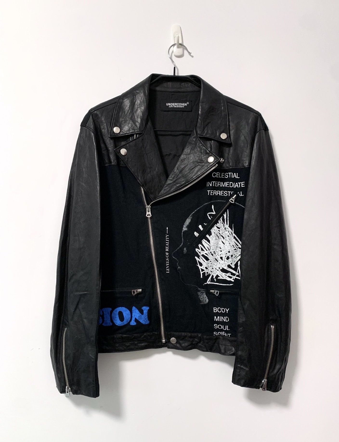Undercover Undercover Printed Patchwork Leather Jacket | Grailed