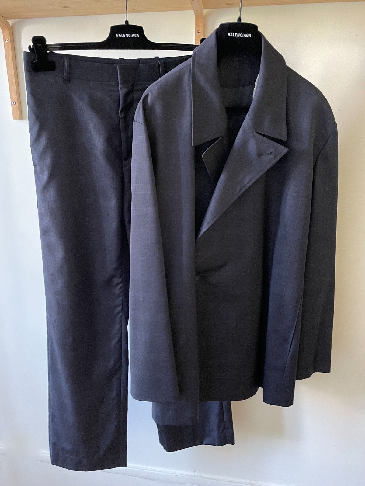 Balenciaga Balenciaga SS 20 Navy Patterned Suit | Grailed