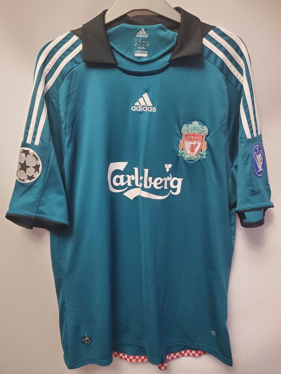 Adidas Liverpool 2008-09 Away Football Shirt Jersey AGGER #5 SZ XL ...