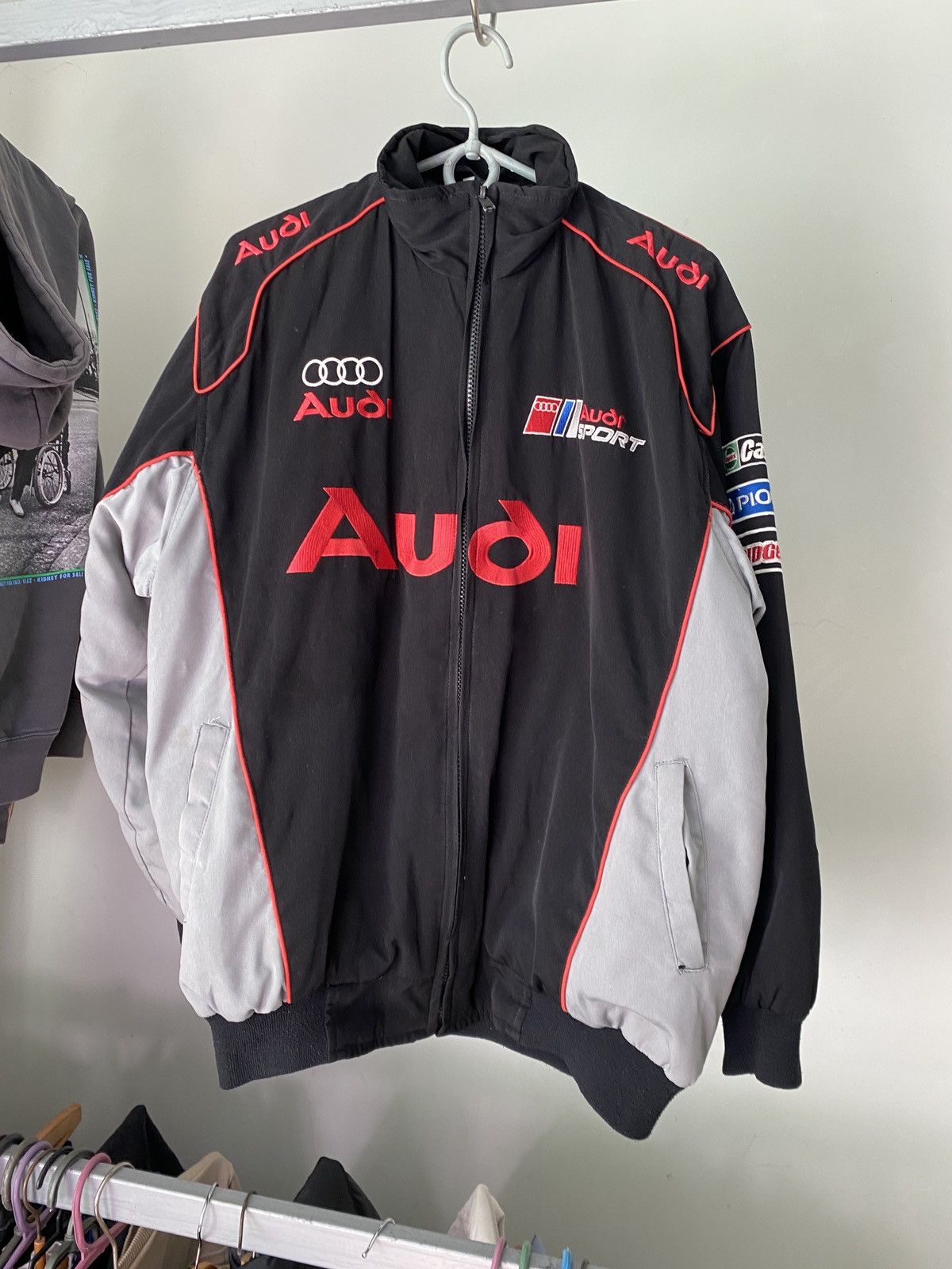 Audi × Vintage Rare Audi racing jacket big back logo M | Grailed