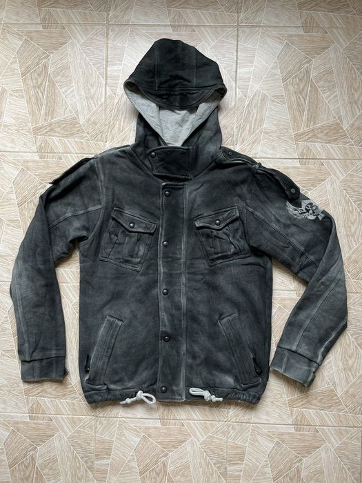 Vintage Rare Vintage Washed Ringspun Skull Logo Jacket | Grailed