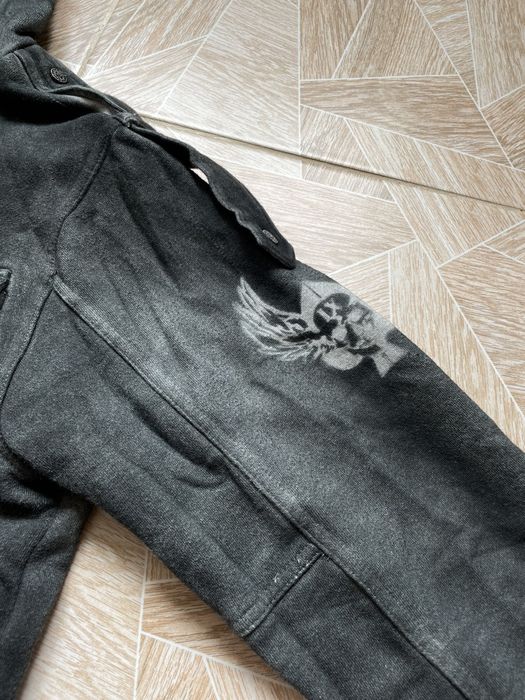 Vintage Rare Vintage Washed Ringspun Skull Logo Jacket | Grailed