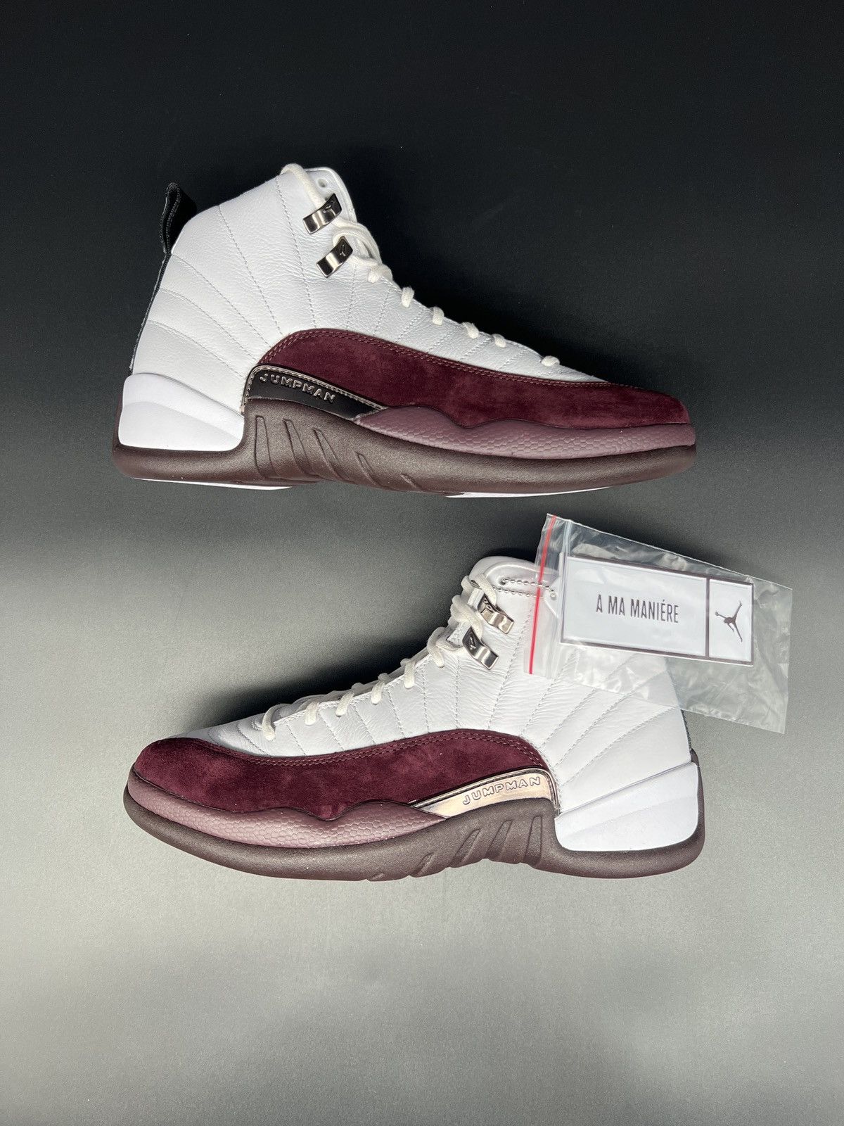 A Ma Maniere × Jordan Brand Jordan 12 A Ma Maniére White/Burgundy | Grailed