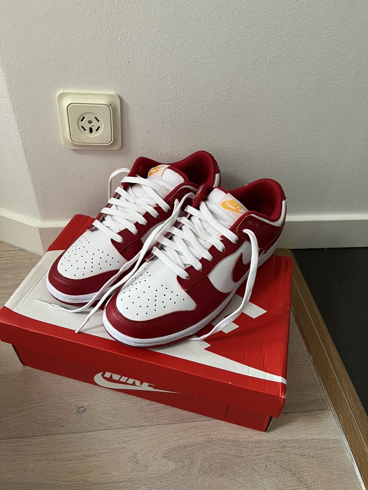 Nike Nike red dunks | Grailed