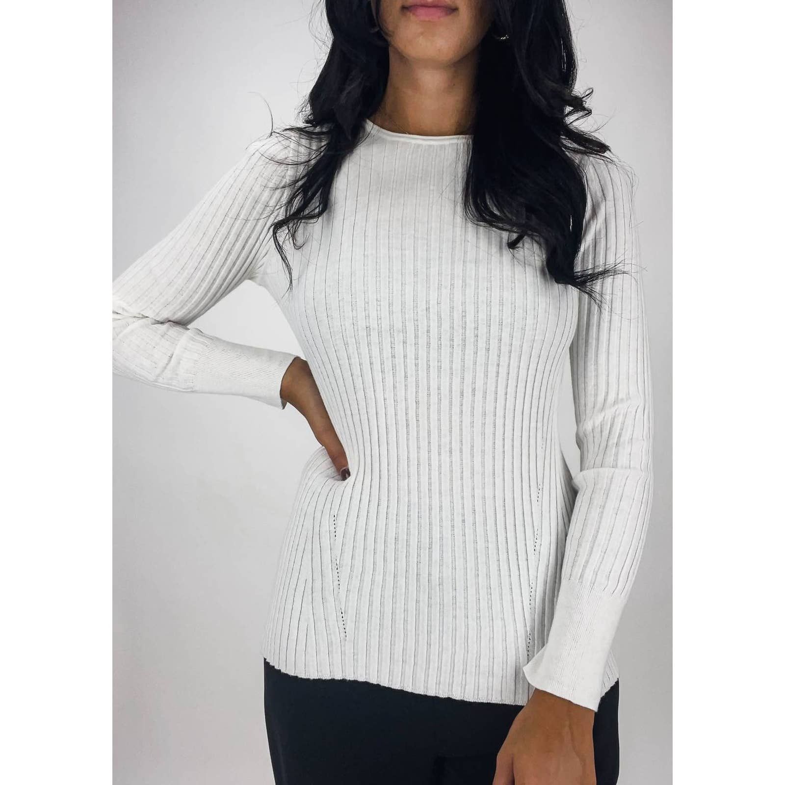 Designer OST Rib Crew Neck Top In Ivory | Grailed