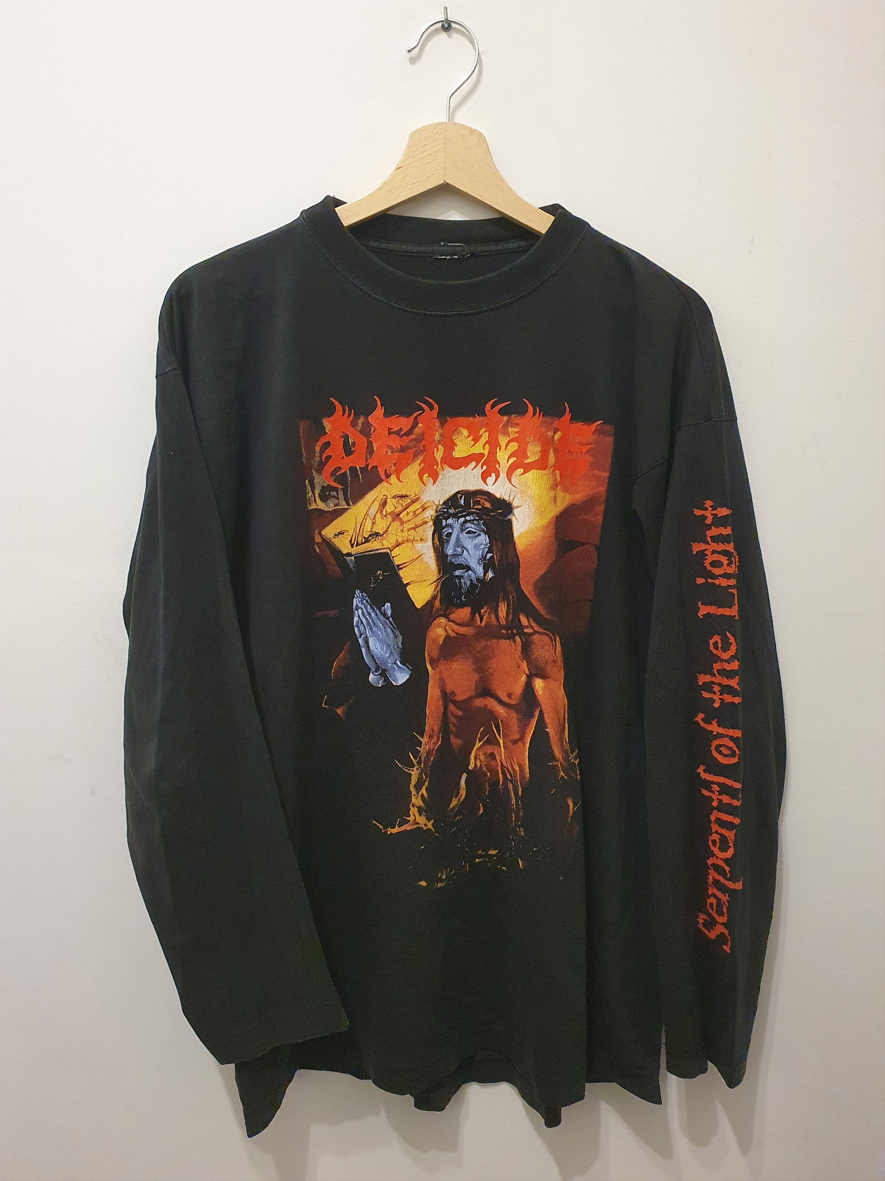 Band Tees × Vintage 1998 Deicide Serpents of the light longsleeve blue grape | Grailed