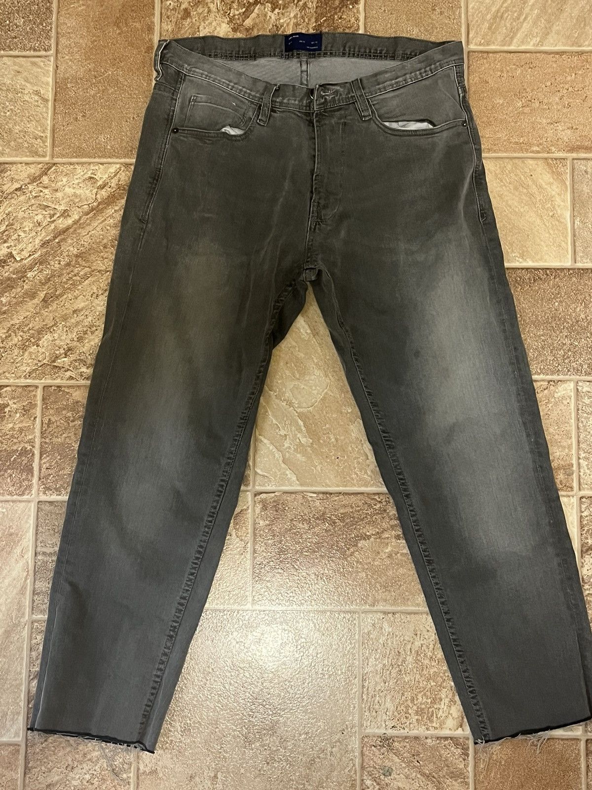 Zara Zara Man Grey Cropped Slim Fit Jeans | Grailed