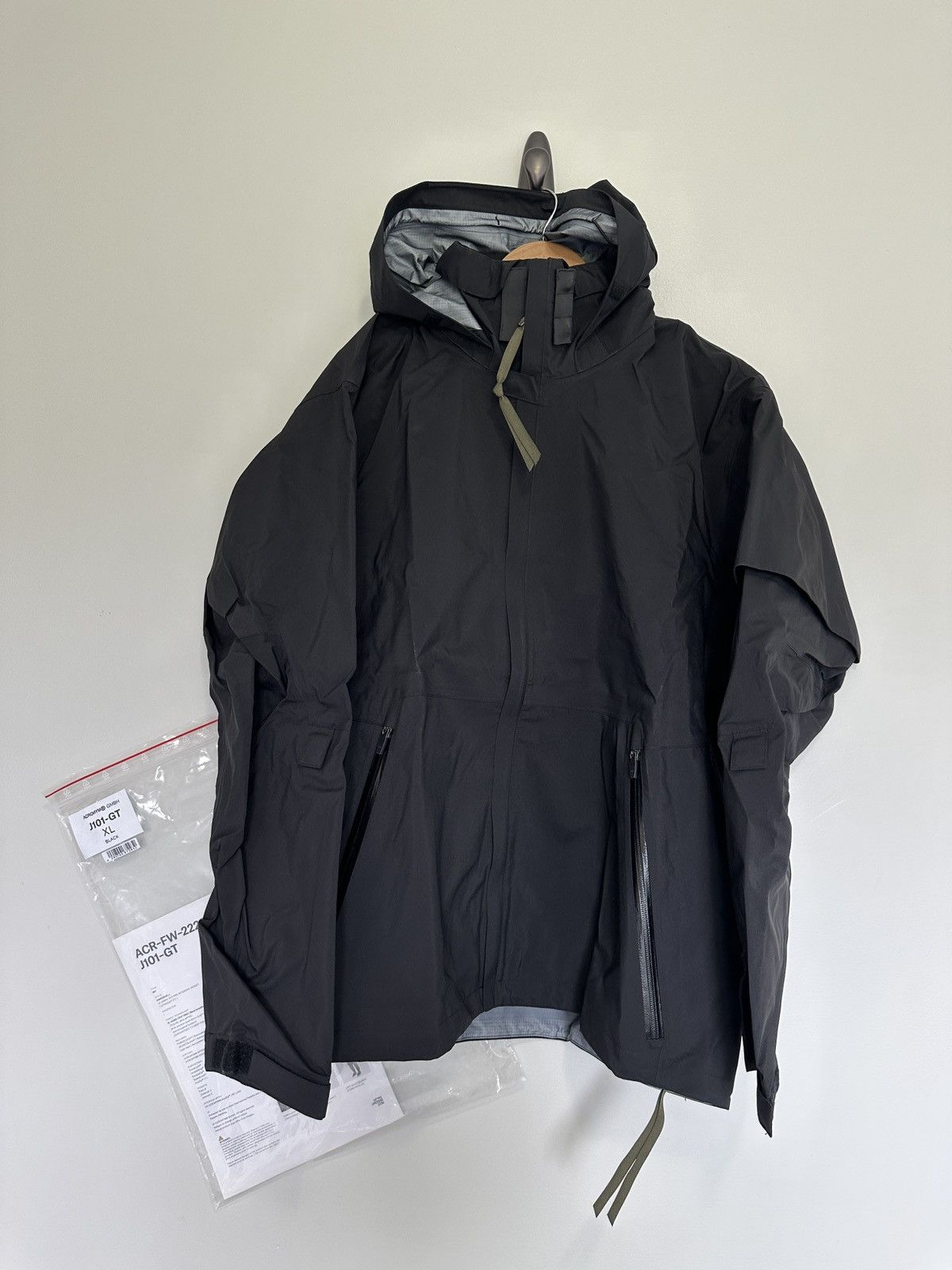 Acronym ACRONYM J101-GT FW23 Black Gore-Tex Zip Hood Jacket NEW XL ...