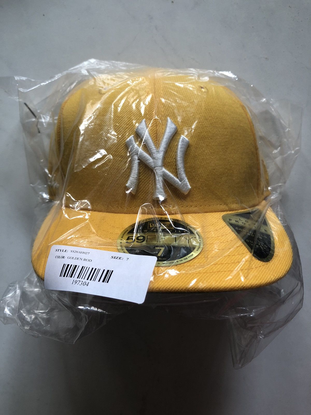 New Era 7 Golden rod yellow ALD Yankees fitted hat low profile 2020 ...