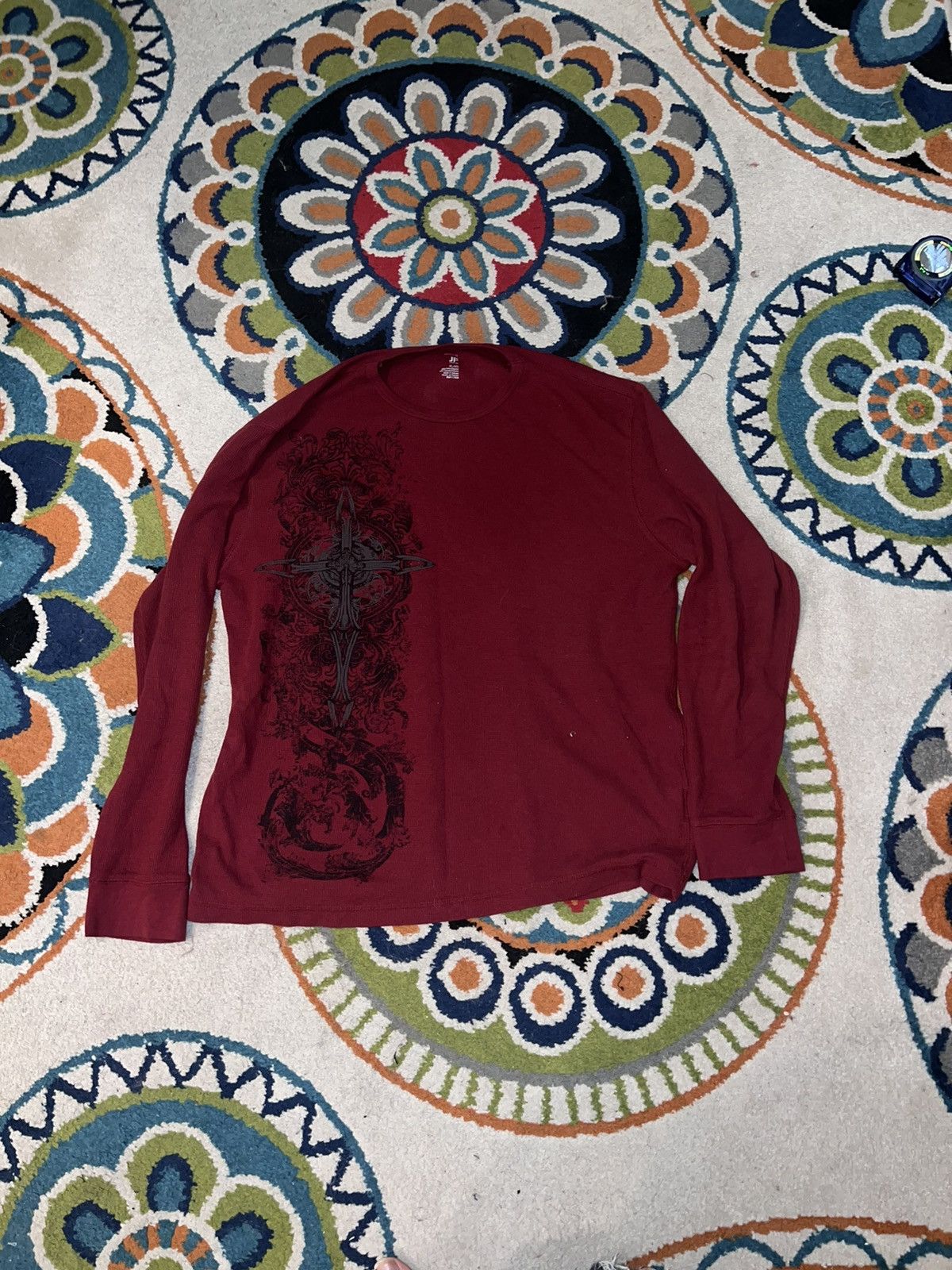J. Ferrar Red Affliction Style Thermal Shirt | Grailed