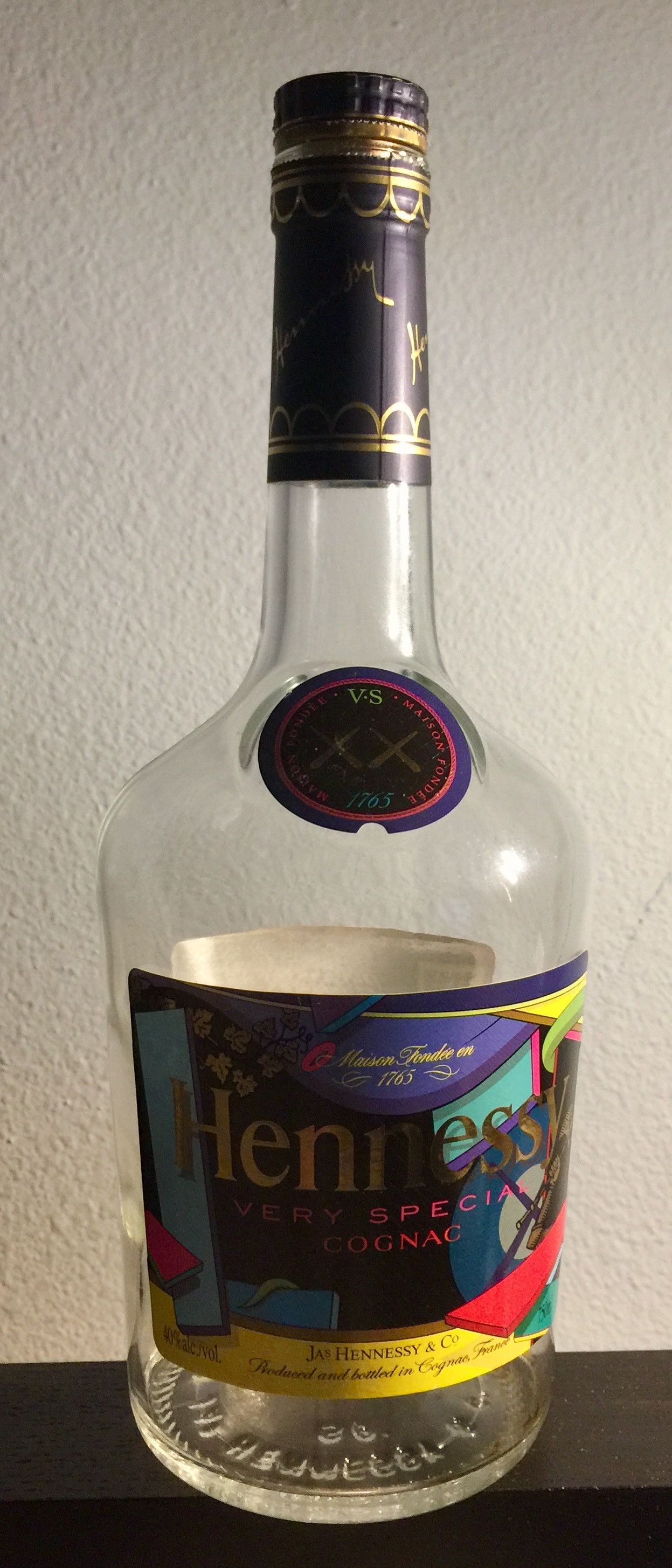 Hennessy × Kaws KAWS X HENNESSY LIMITED EDITION 750ML BOTTLE | Grailed