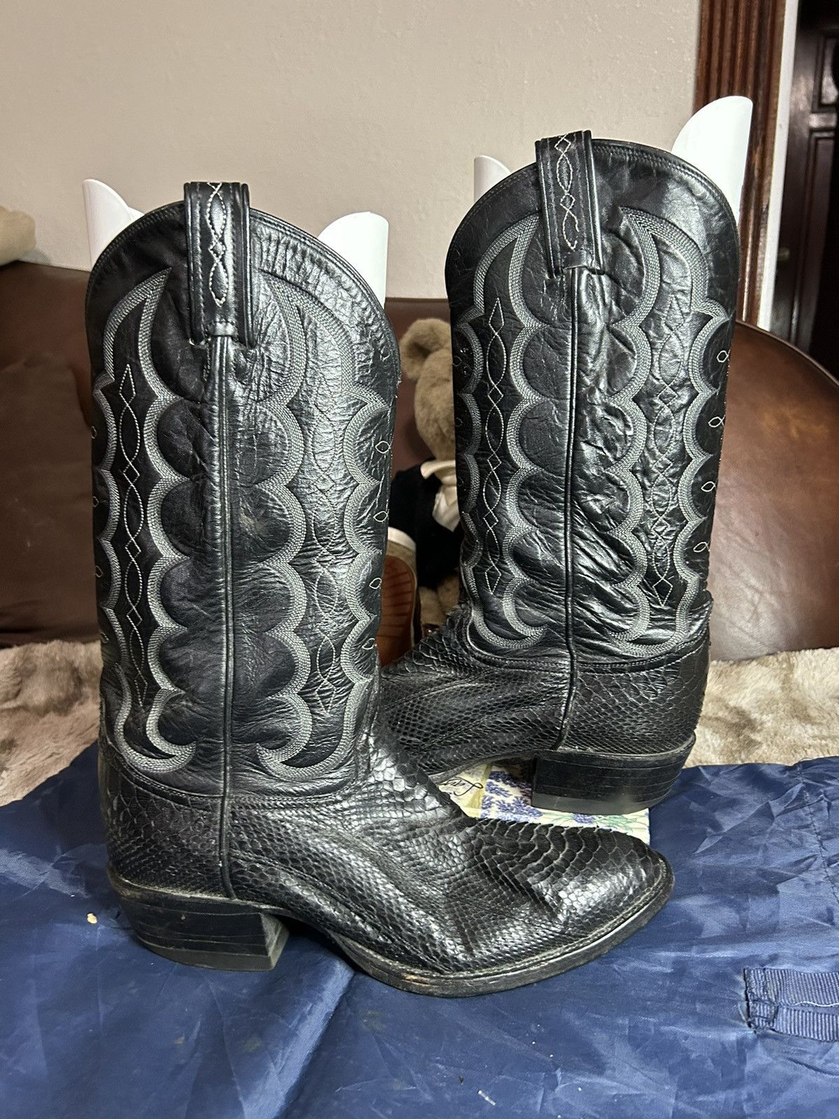 Tony Lama Tony Lama Black Label Men’s Python Snakeskin Western Sz8.5D ...