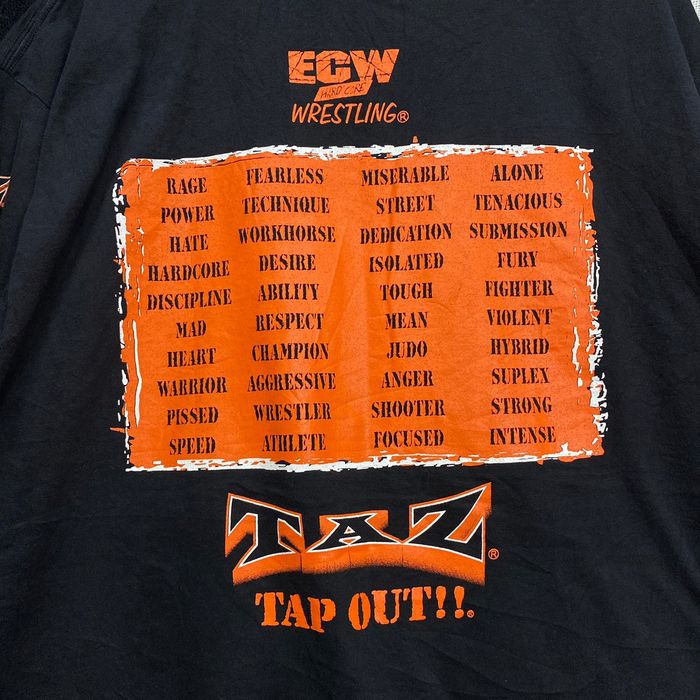 Vintage TAZ TAZZ Tazmission Vintage 90s ECW Wrestling Shirt XL | Grailed