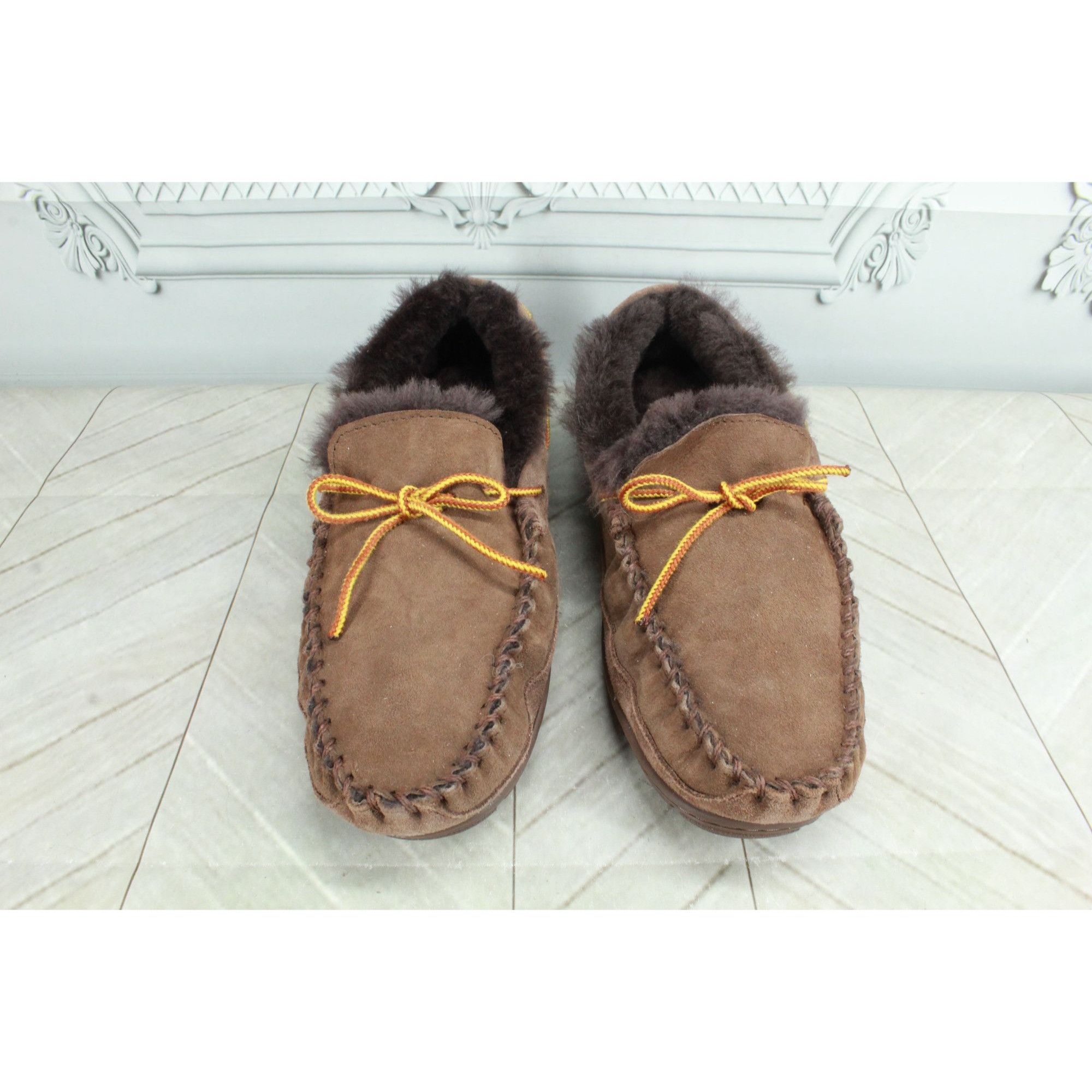 L.L. Bean LL Bean Mens Wicked Good Shearling Lined Moccasin Slippers ...