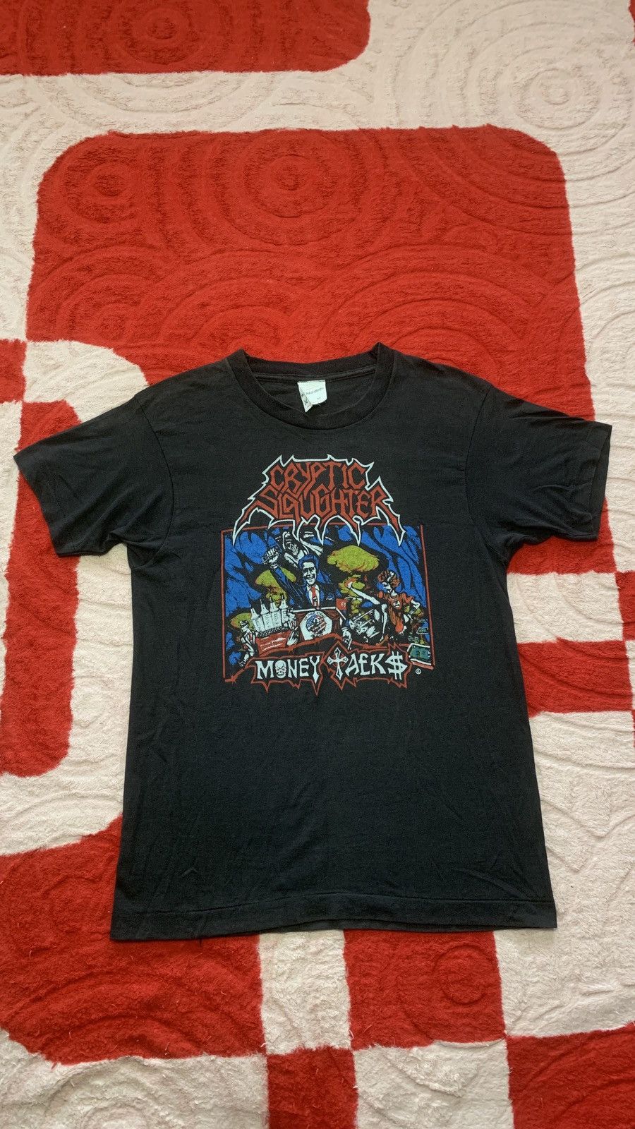 Vintage Rare Cryptic Slaughter 1987 Money Talk Tour Shirt | Grailed