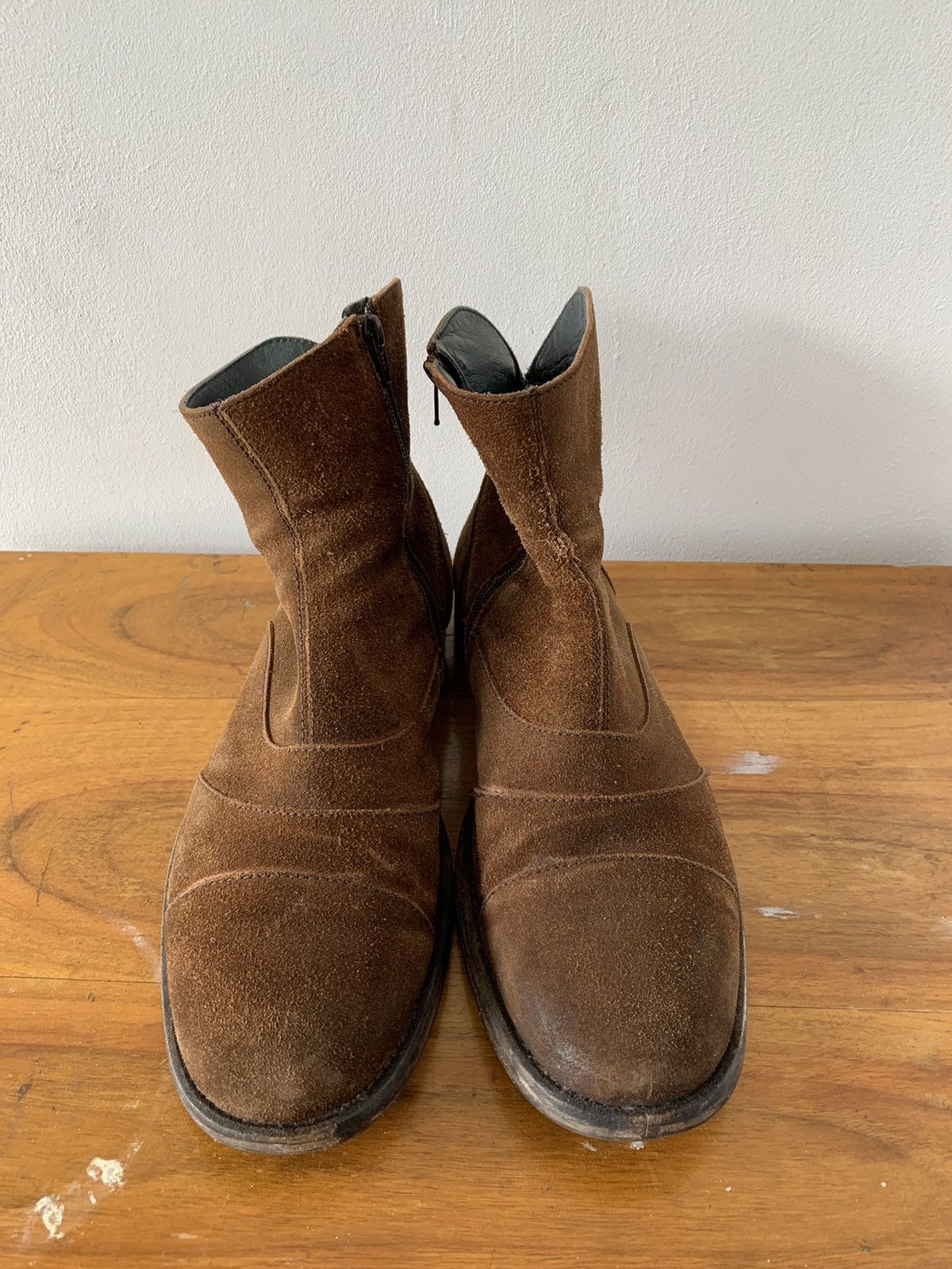 Avant Garde × Moma MOMA Suede Side Zipper Boots | Grailed