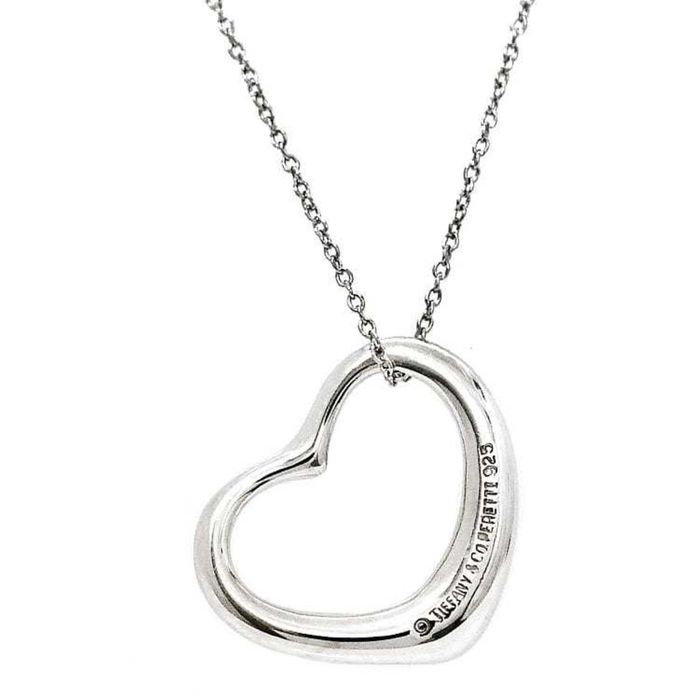 Tiffany & Co. Tiffany Open Heart Necklace Silver Elsa Peretti Ag 925 ...
