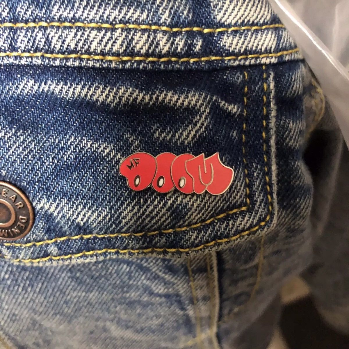 Enamel MF Doom Red Bubble Enamel Brooch Badge Lapel Pin | Grailed