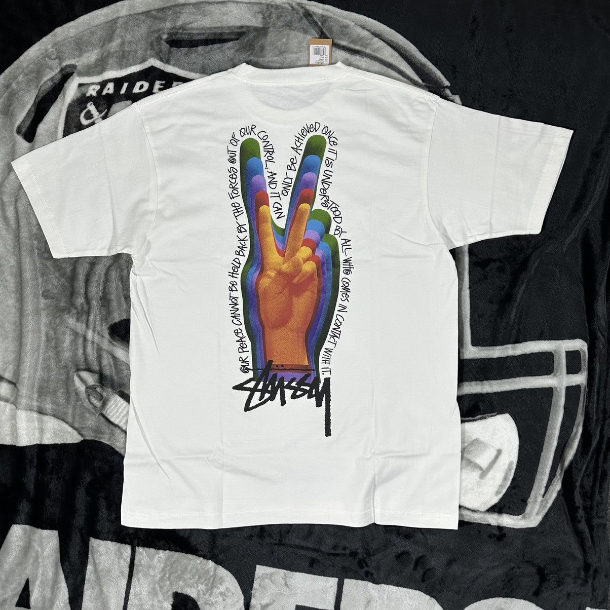 Stussy STUSSY PEACE SIGN TEE - L | Grailed
