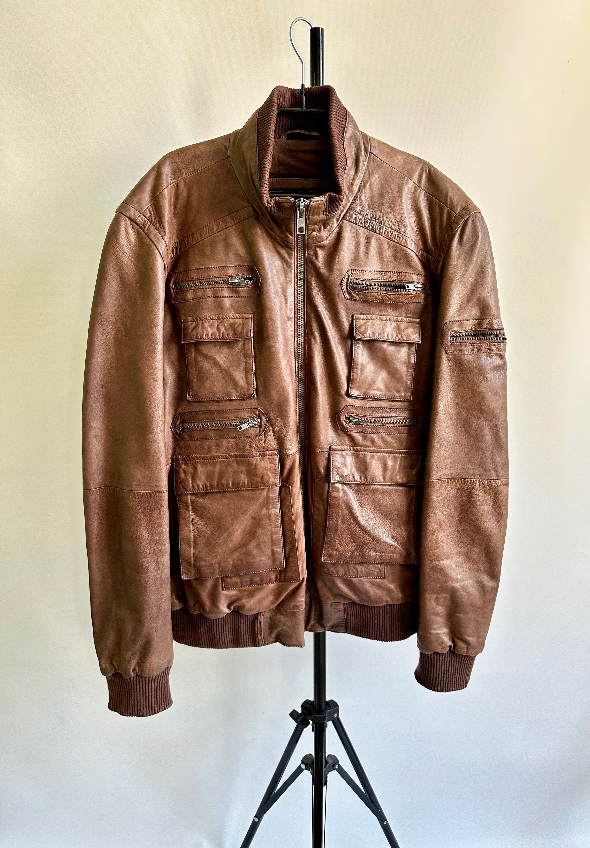Genuine Leather × Leather × Leather Jacket CLOCKHOUSE OAK Brown Sheep ...