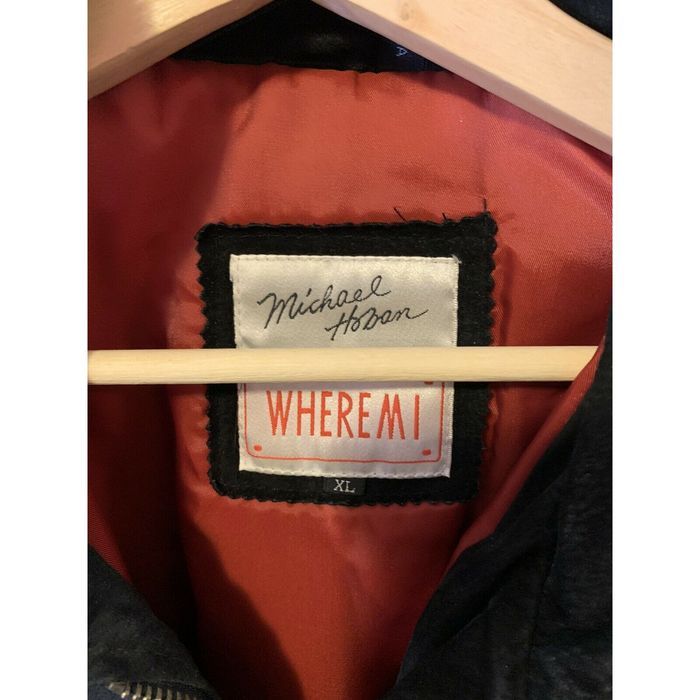 Michael Hoban Vtg Michael Hoban WhereMI USA Big Stars Stripes Bomber ...