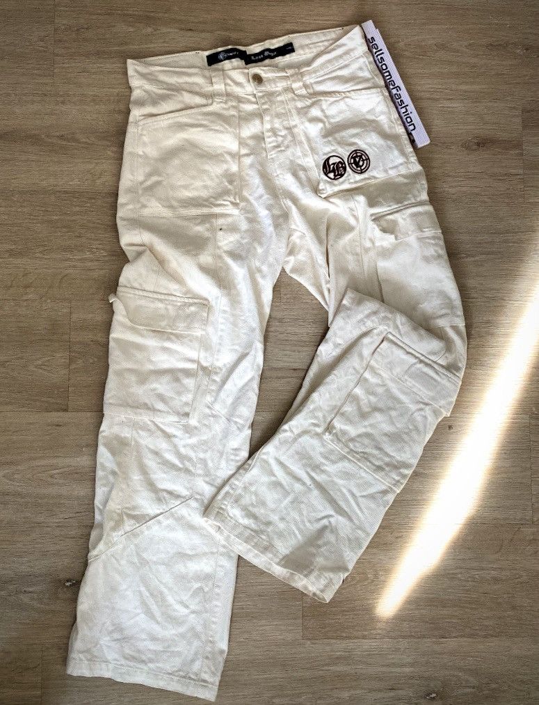 Streetwear × Vintage Vicinity Baggy Cargo pants in beige | Grailed