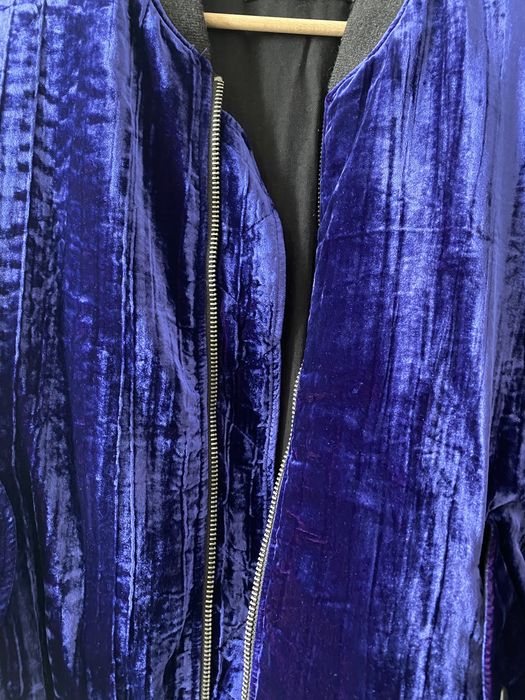 Haider Ackermann Haider Ackermann blue/purple velvet bomber | Grailed
