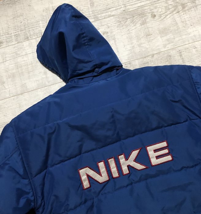Nike Vintage 90's Nike Light Puffer Jacket Big Embroidered Logo | Grailed