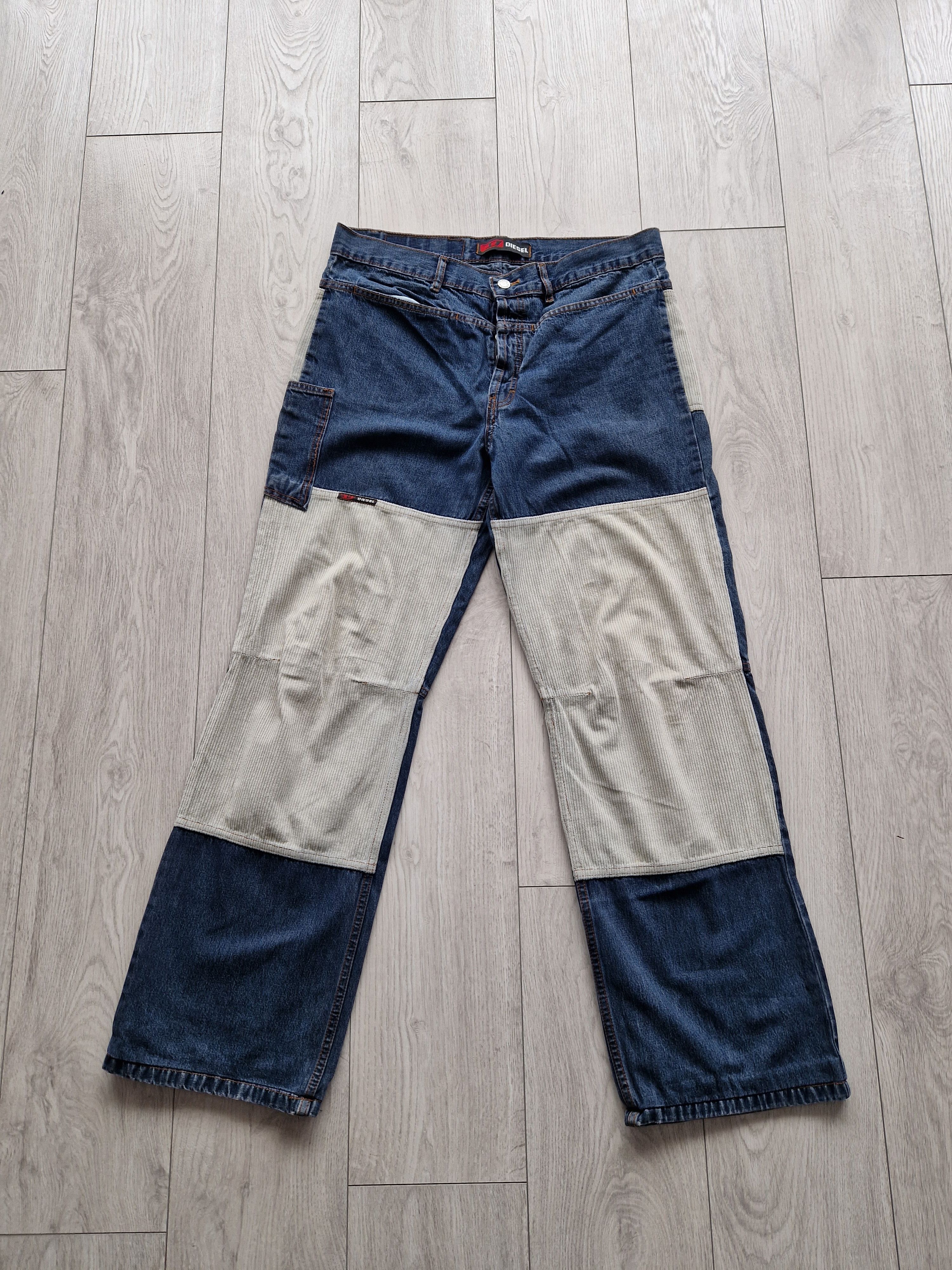 Diesel Vintage diesel patch work pants | Grailed