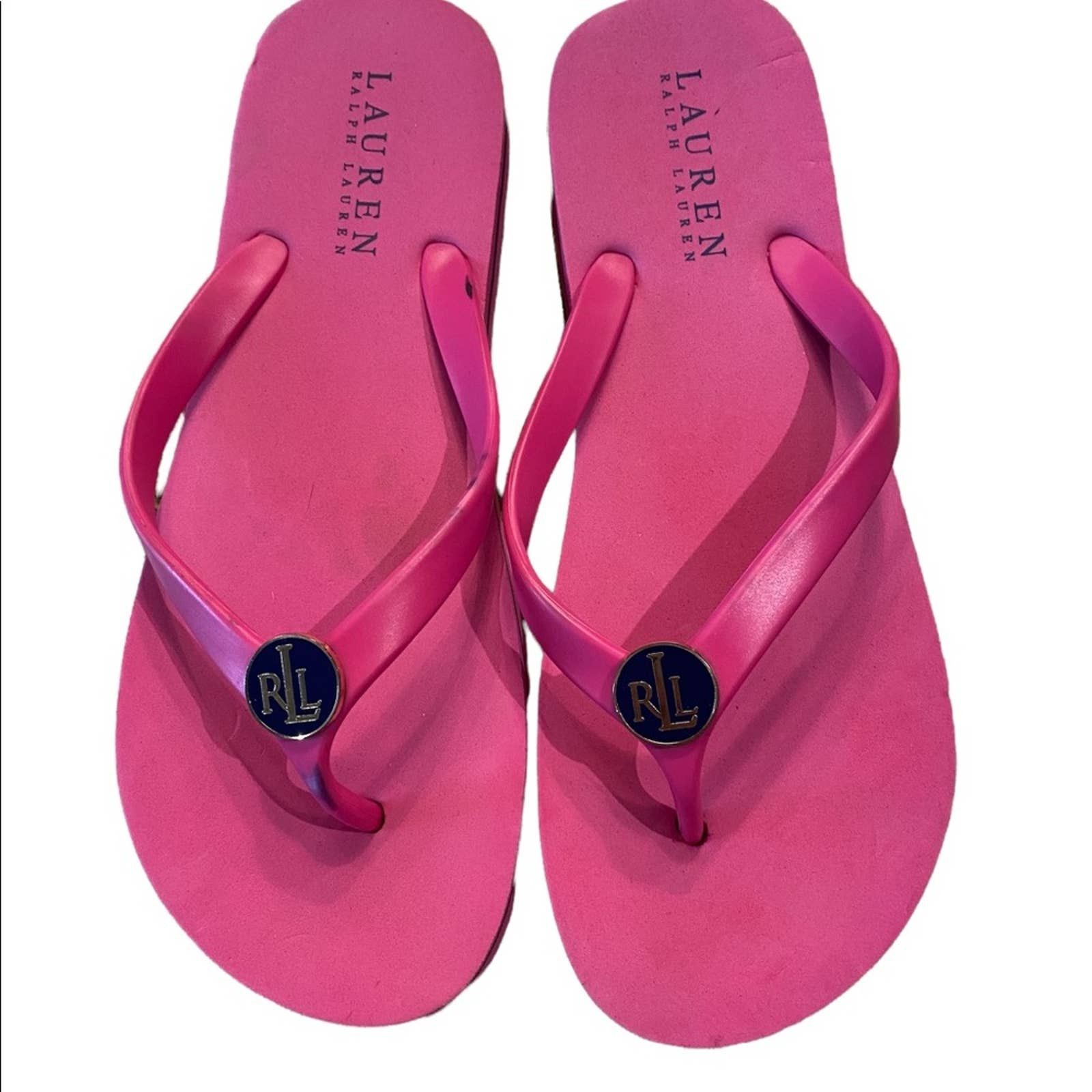 Lauren Ralph Lauren Lauren Ralph Lauren Hot Pink Flip Flops 9/10 | Grailed