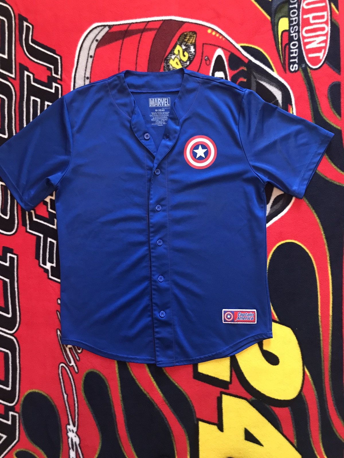 Marvel Comics Captain America Marvel Baseball Jersey | Grailed