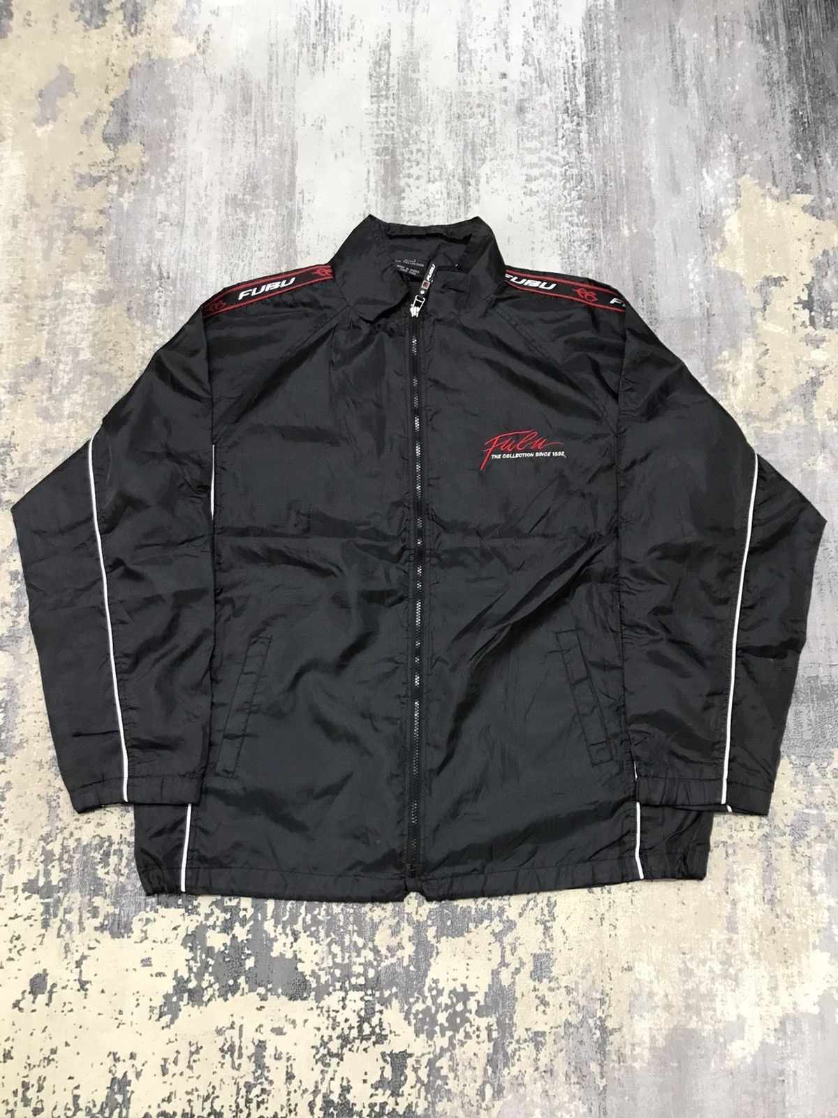 Fubu × Streetwear × Vintage Vintage Fubu Big Logo Zipper Wind Breaker Jacket | Grailed