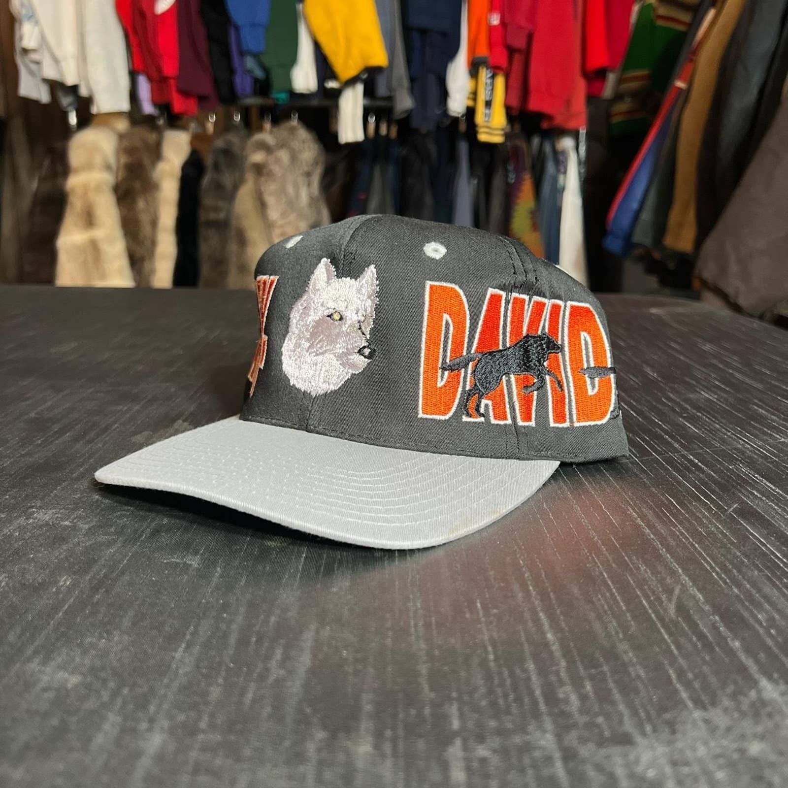 Vintage Vintage 90s Harley Davidson Wolf Wrap Around Snapback Hat | Grailed