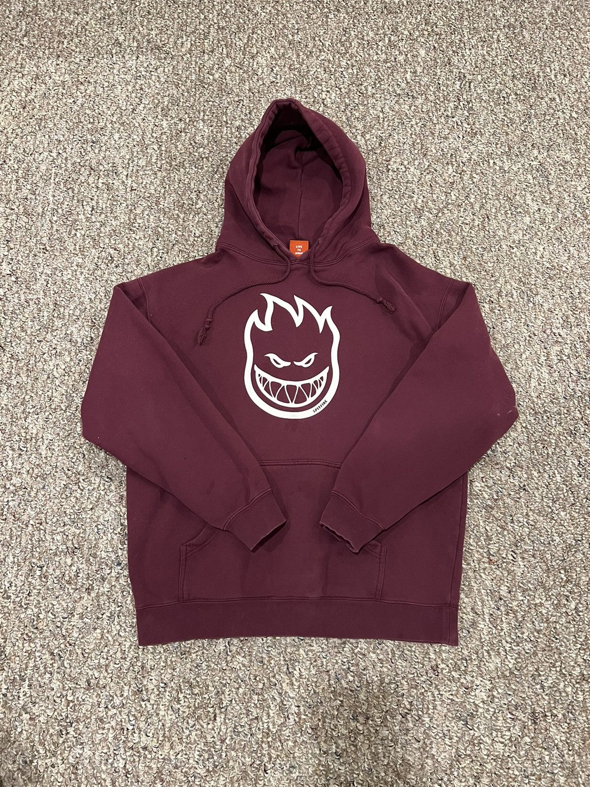 Spitfire Burgundy Spitfire Hoodie | Grailed